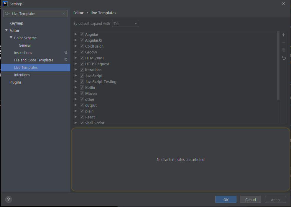 Intelli J 코드 자동생성(with Live Template) - Junggu Ji, 생각의 기록